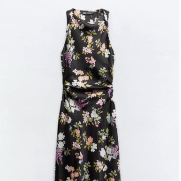 Zara | Dresses | Nwt Zara Midi Floral Print Dress S | Poshmark